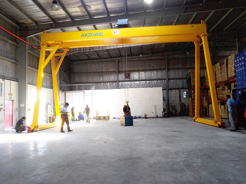 Installation Of 5 Ton Double Girder Gantry Crane In UAE