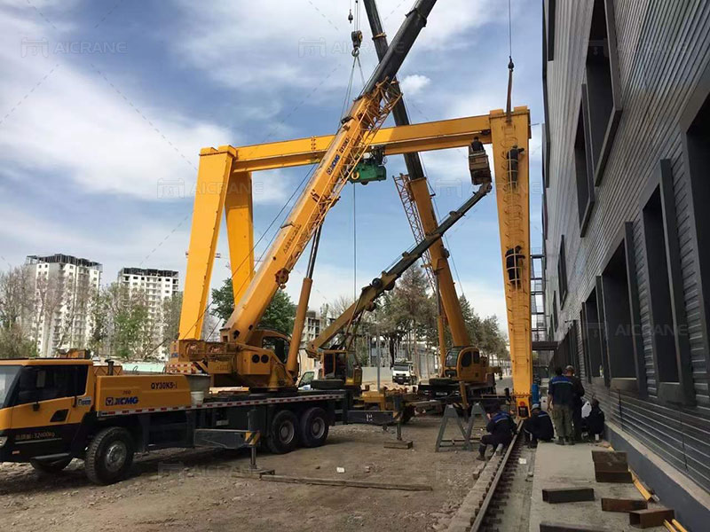 Installation Of Aicrane 25 Ton Gantry Crane In Uzbekistan