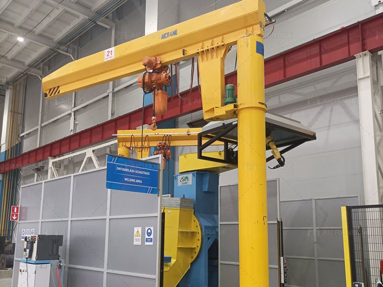 Installation of Aicrane Jib Cranes in a Workshop in Uzbekistan