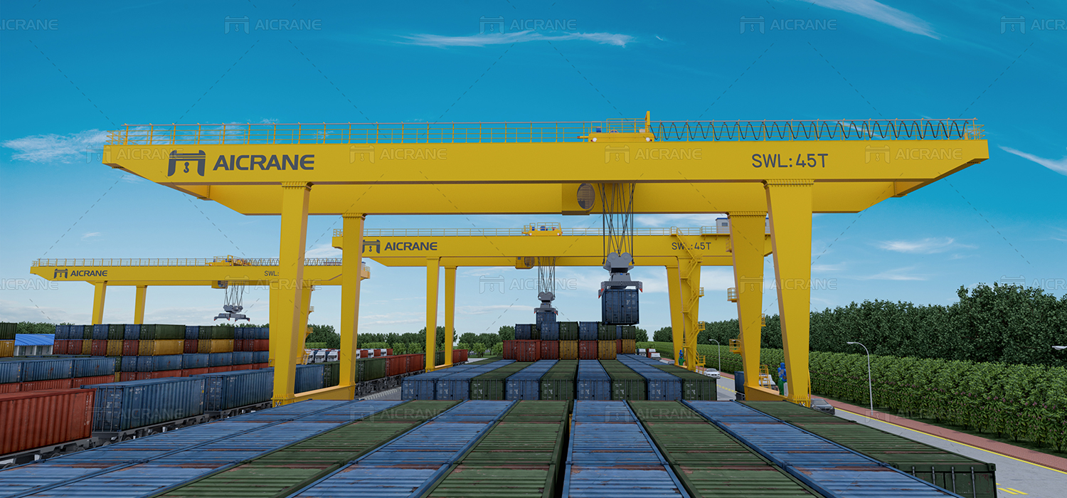 Aicrane 45 Ton RMG Crane for a Railway Yard in Kazakhstan