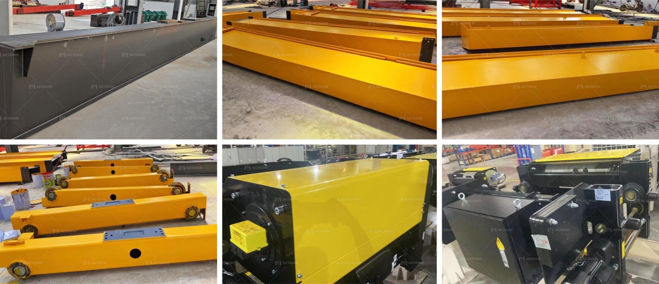 16T & 10T Overhead Cranes in a Machinery Manufacturing Plant