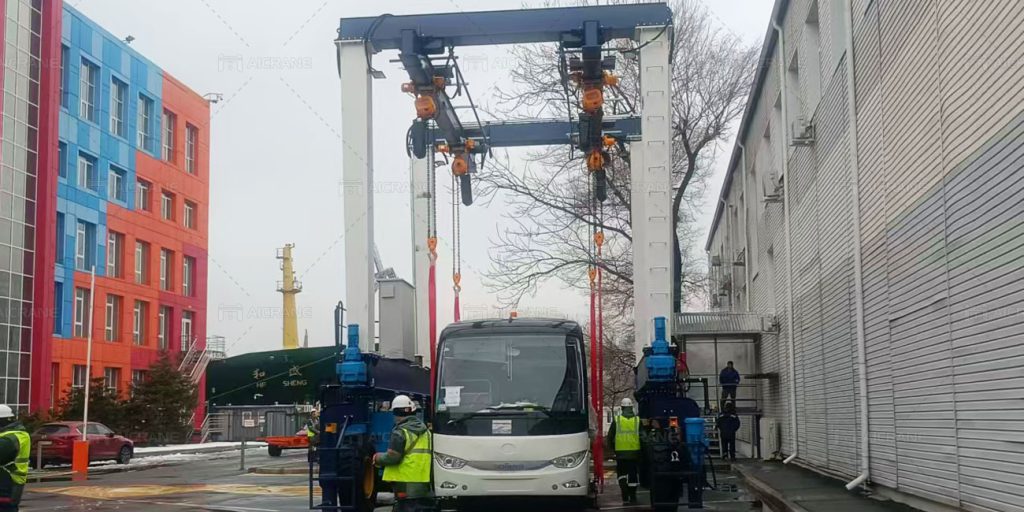 Customized 20 Ton Rubber Tyred Gantry Crane for Bus Handling